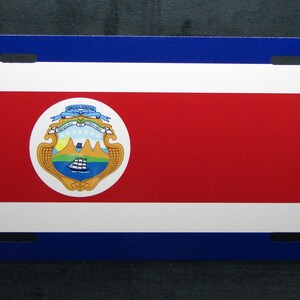 COSTA RICA FLAG Costa Rican Flag Metal Car License Plate Auto - Etsy