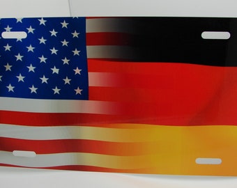 German Flag License Plate Tag - Etsy