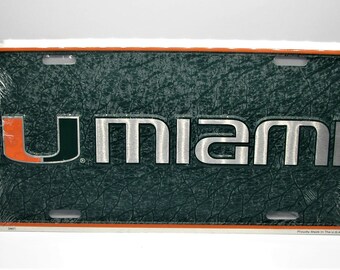 Miami Hurricanes Car Tag - Etsy
