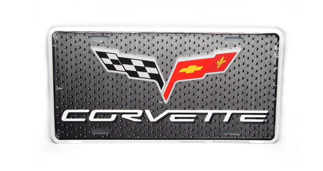 CHEVY, Chevrolet CORVETTE 3D EMBOSSED Metal Car Novelty License Plate ...