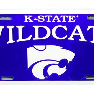 Officially Licensed KANSAS State WILDCATS 3D EMBOSSED Metal Car Novelty ...