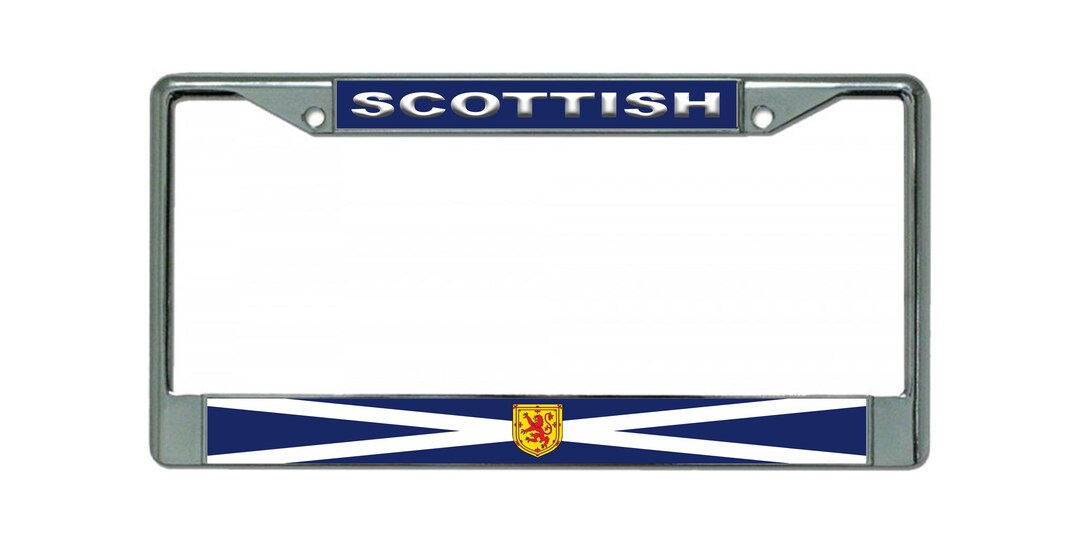 SCOTLAND SCOTTISH the Saltire St. Andrew's Cross Flag Chrome Metal Car ...