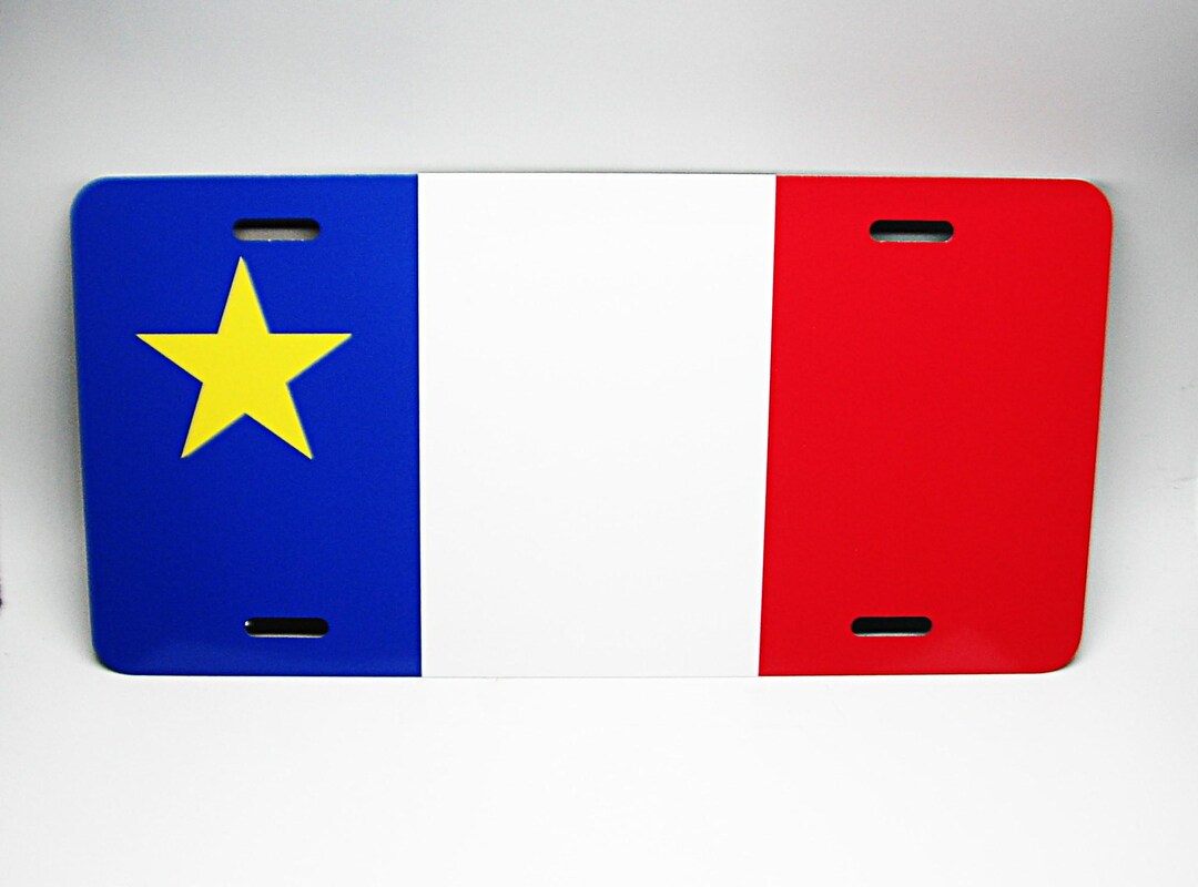 ACADIAN Flag CANADA, CANADIAN Flag Metal Car Novelty License Plate Auto ...