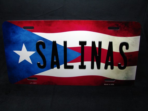 SALINAS PUERTO RICO Flag Metal Car License Plate Auto Tag. - Etsy