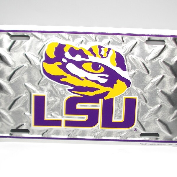 Metal Lsu License Plate - Etsy