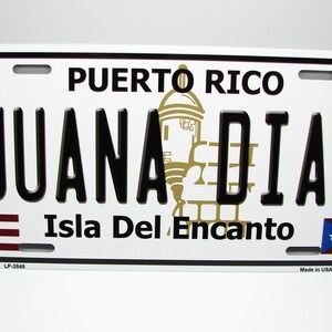 JUANA DIAZ Puerto Rico Isla Del Encanto Metal Car Novelty License Plate ...