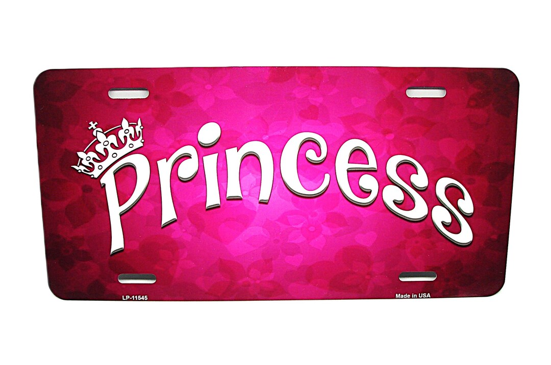 Princess Princesa DIVA Queen Metal Car Novelty License Plate Auto Tag ...