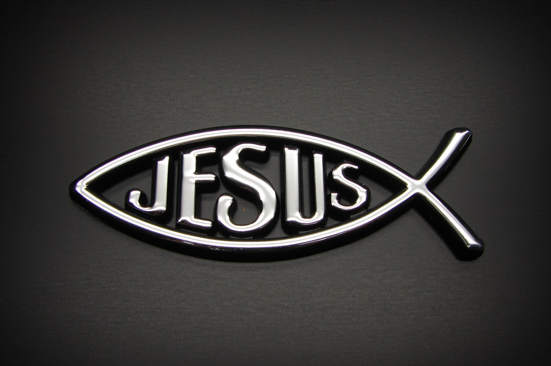 CHRISTIAN JESUS FISH Religious 3D Emblem Sticker Decal for Cars and ...