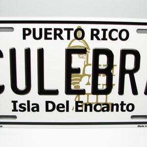 CULEBRA PUERTO RICO Isla Del Encanto Metal Car Novelty License Plate ...
