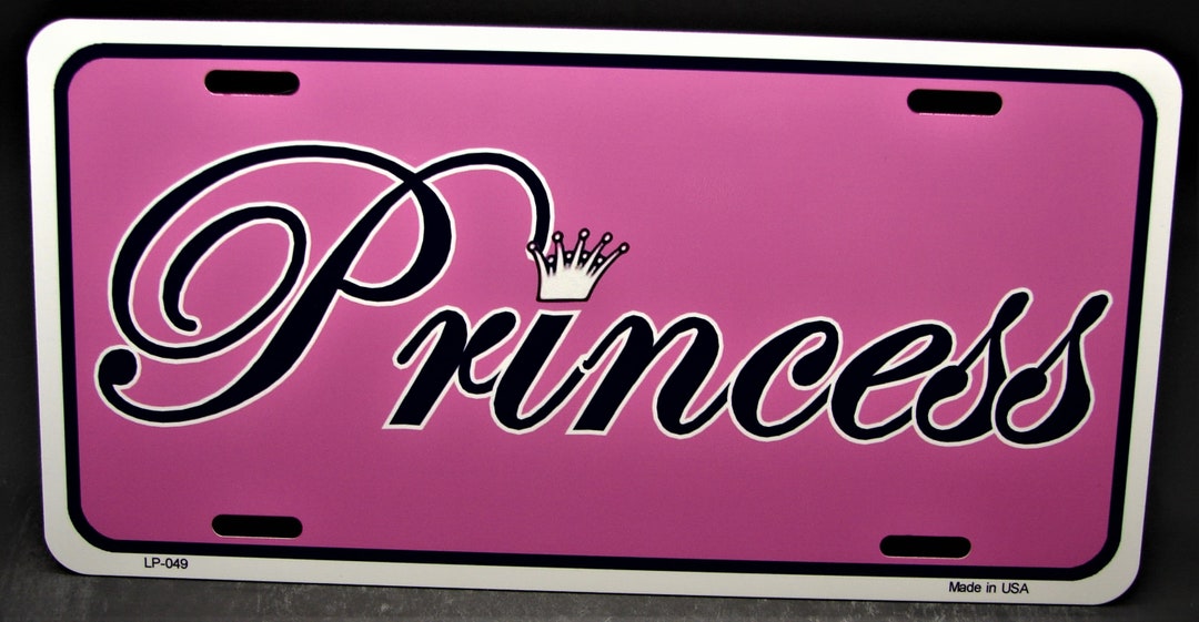 Princess Princesa DIVA Queen Metal Car License Plate Auto Tag - Etsy