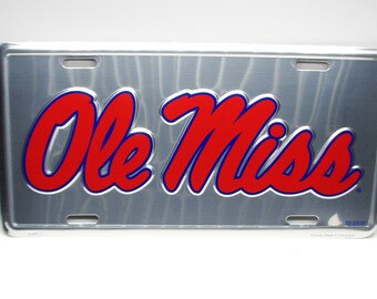 Ole Miss License Plate Tag Frame NCAA - Etsy