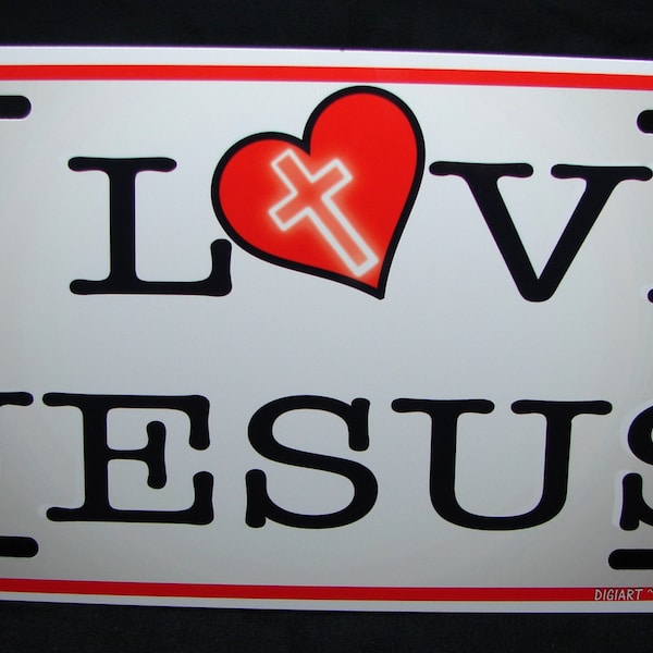 Love License Plate Jesus - Etsy