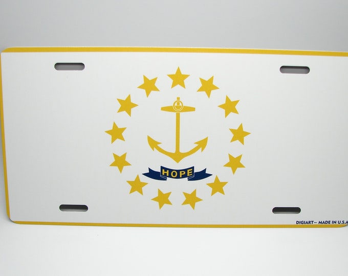 Rhode Island State Flag License Plate RI Official Flag Symbol Auto Tag ...