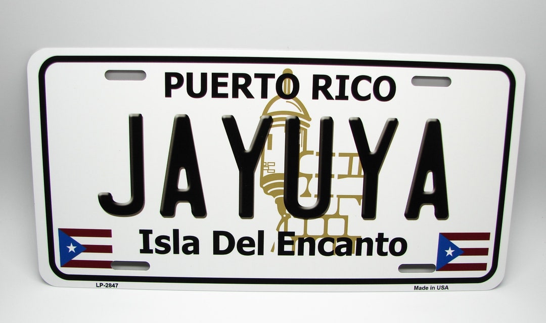 JAYUYA PUERTO RICO Isla Del Encanto Metal Car Novelty License Plate ...