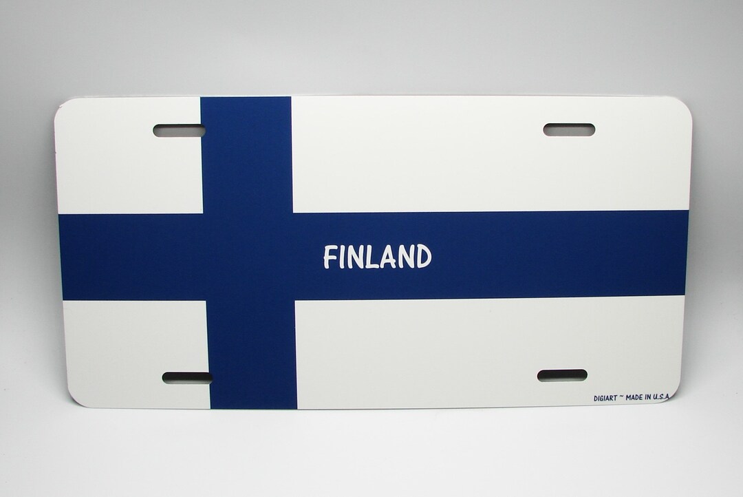 FINLAND FINNISH FLAG Metal Car Novelty License Plate Auto Tag - Etsy