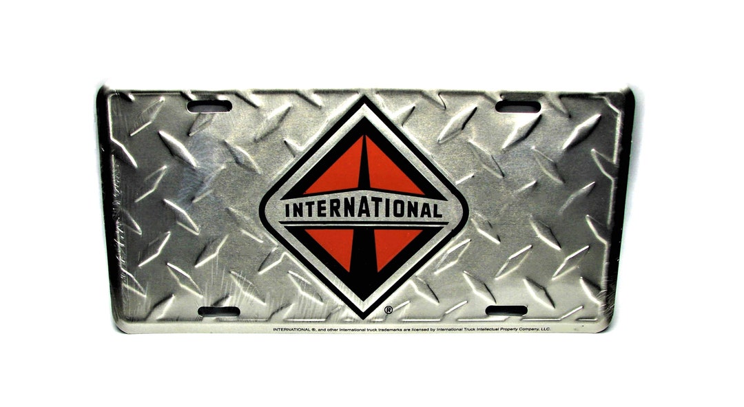 HI International Harvester Emblem 3D EMBOSSED Metal Car NOVELTY License ...