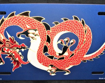 Blue Dragon License Plate - Etsy