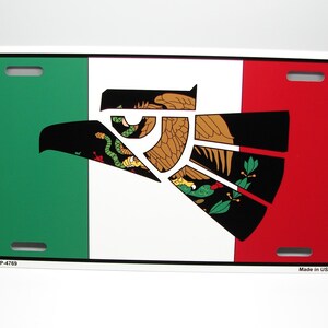 MEXICAN Flag Metal Car Novelty License Plate Auto Tag. MEXICO Flag Car ...
