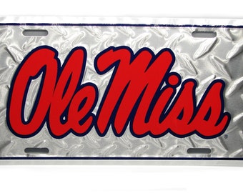 Ole Miss License Plate Tag Frame NCAA - Etsy