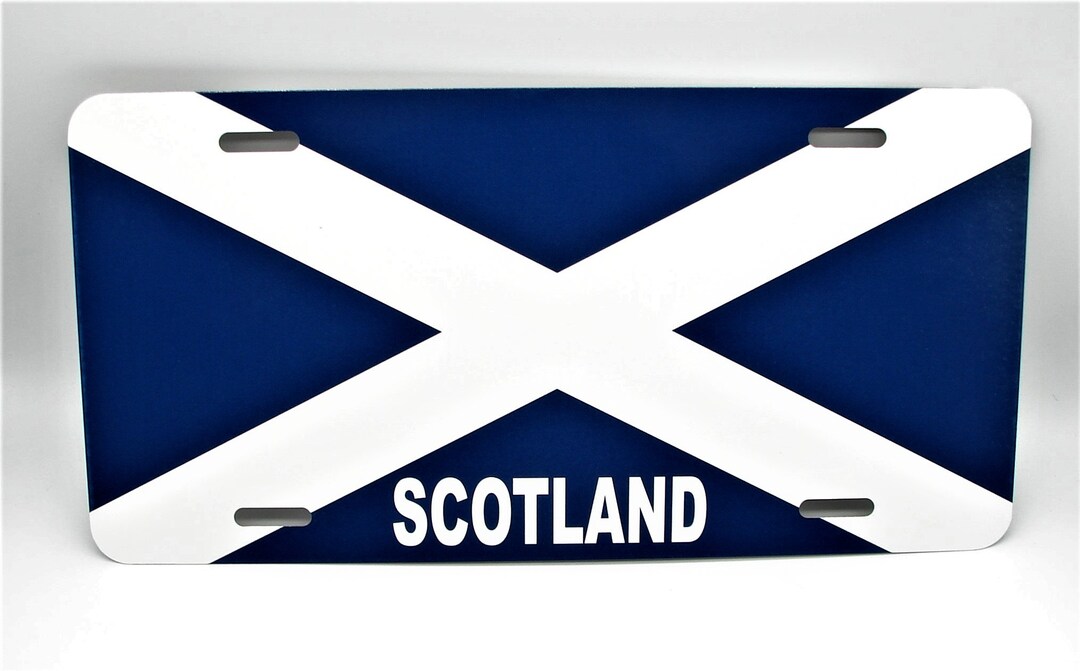 SCOTLAND, SCOTTISH Flag Metal Car Novelty License Plate. St Andrew's ...