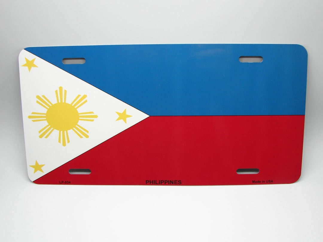 PHILIPPINES FLAG Metal Car Novelty License Plate Auto Tag. FILIPINO Car ...