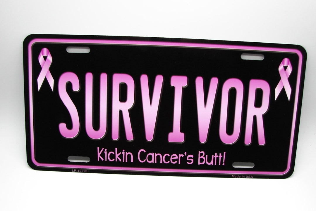 SURVIVOR PINK RIBBON Breast Cancer Awareness Metal Car License - Etsy
