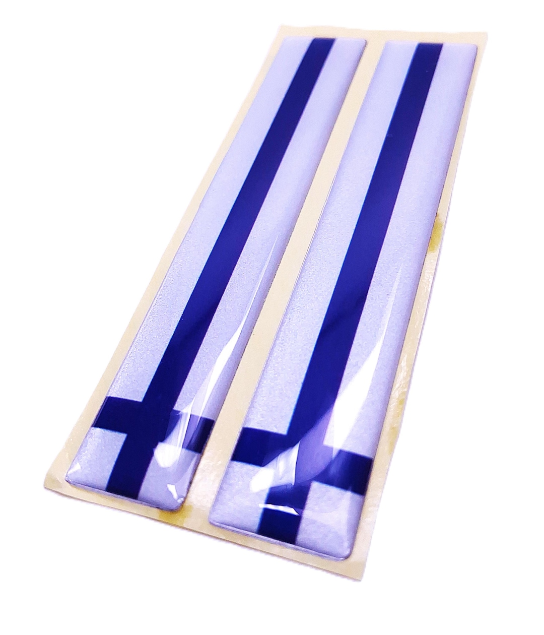 FINNISH FINLAND FLAG 3D Epoxy Car Emblem Decal Sticker Set (2) Flexible ...