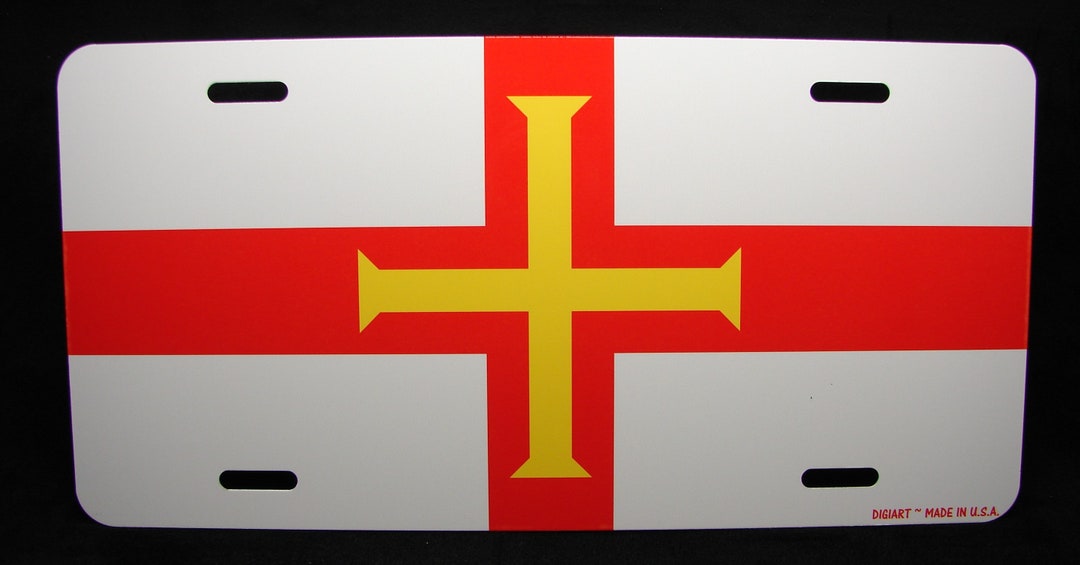 GUERNSEY FLAG Metal Car License Plate Auto Tag - Etsy