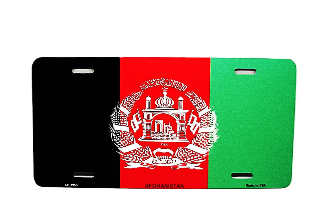 AFGHANISTAN AFGHAN AFGHANI Flag Metal Car Novelty License Plate Auto ...