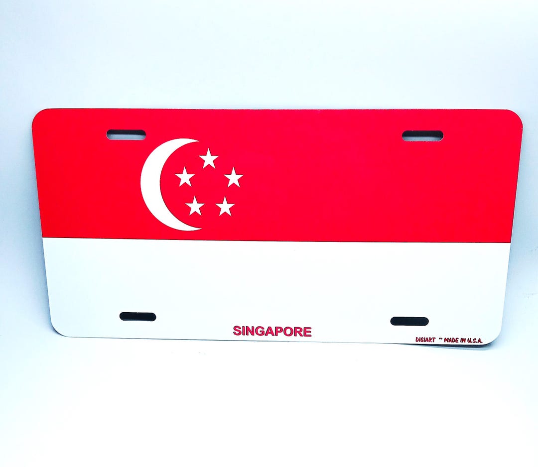 SINGAPORE Singaporean FLAG Metal NOVELTY Car License Plate Auto Tag - Etsy