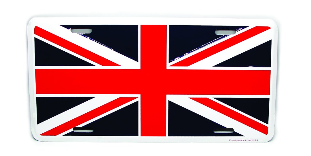 Britain BRITISH Flag 3D EMBOSSED Metal Car Novelty License Plate Auto ...