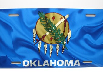 Oklahoma State Flag Front Auto Vanity License Plate LP1102 - Etsy