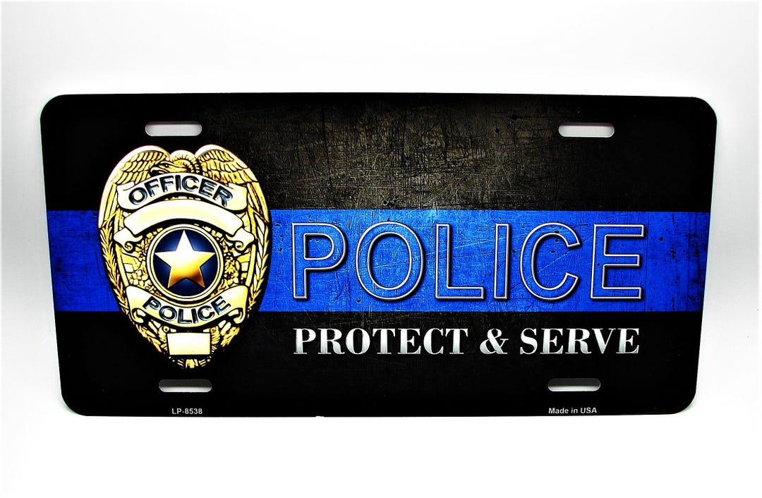 Protect and Serve Thin BLUE Line POLICE and Law Enforcement Officers ...