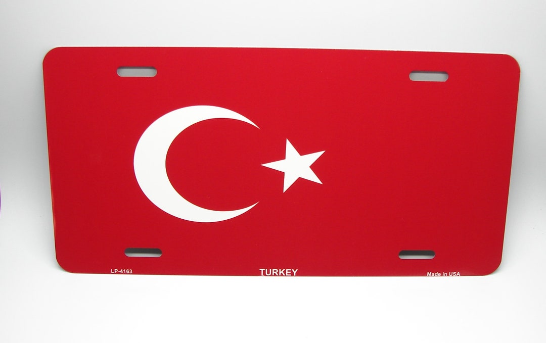 TURKEY, TURKIYE, TURKISH Flag Metal Car License Plate Auto Tag - Etsy
