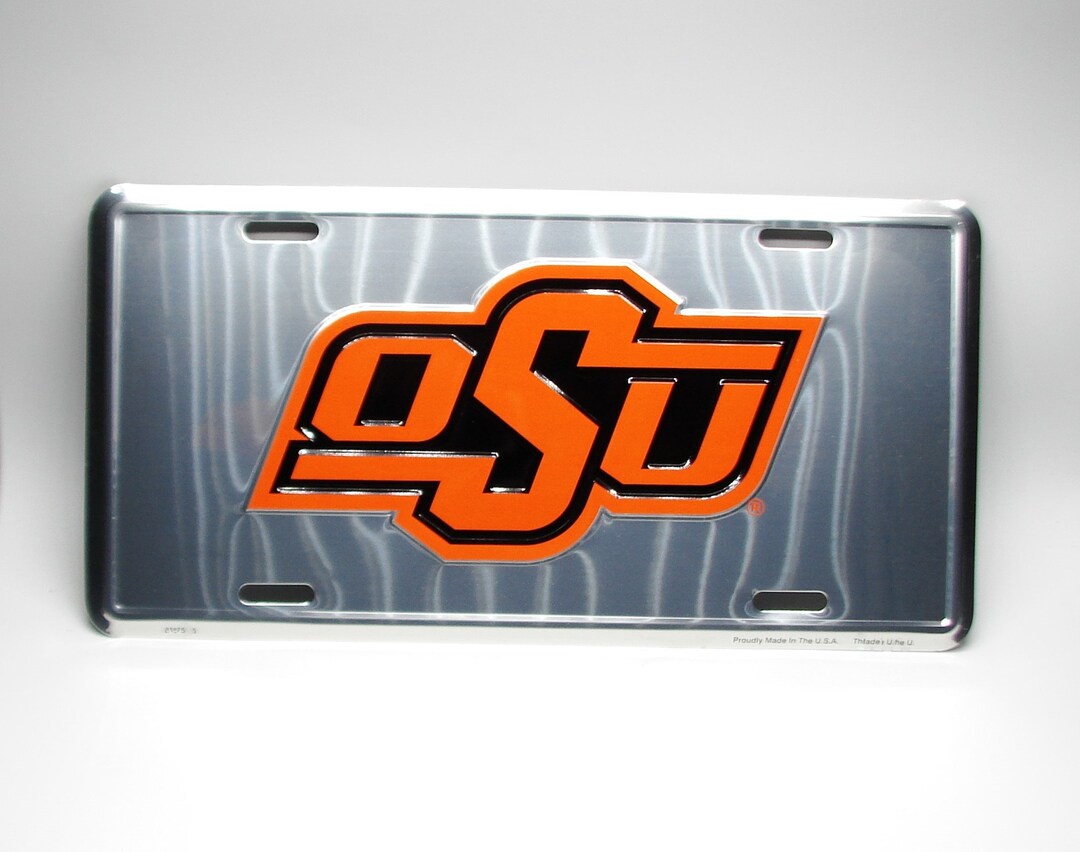 Officially Licensed OSU Oklahoma State Cowboys 3D EMBOSSED Metal Car ...