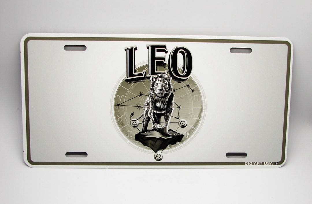 ZODIAC LEO Metal Car License Plate Auto Tag. HOROSCOPE - Etsy