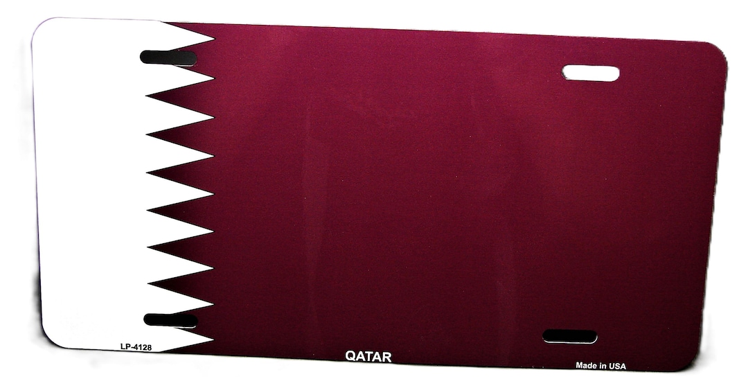 QATAR FLAG Metal Car License Plate Auto Tag - Etsy