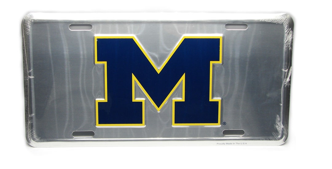 Officially Licensed UNIVERSITY of MICHIGAN Wolverines 3D EMBOSSED Metal ...