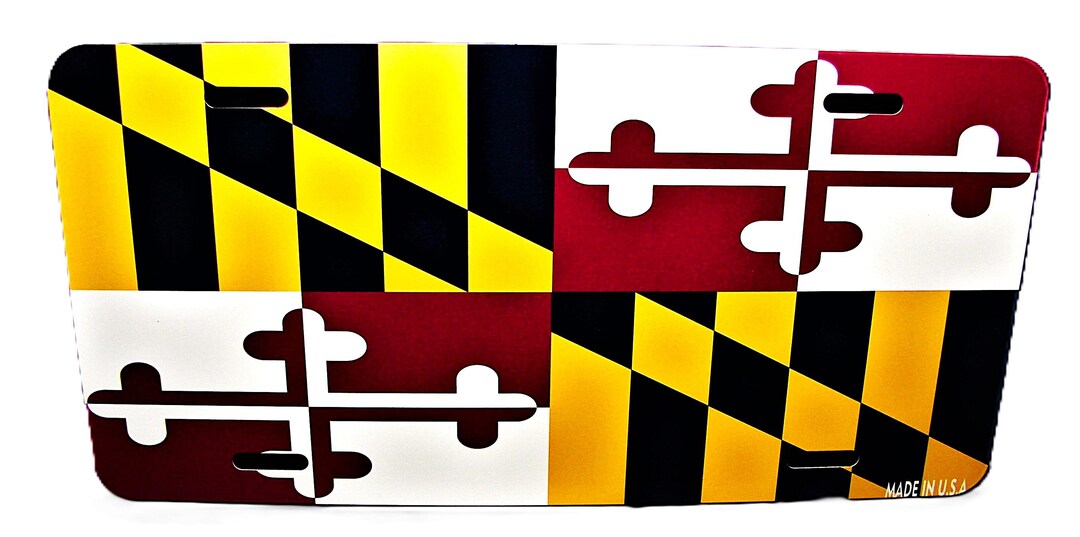MARYLAND STATE FLAG Metal Car Novelty License Plate Auto Tag - Etsy