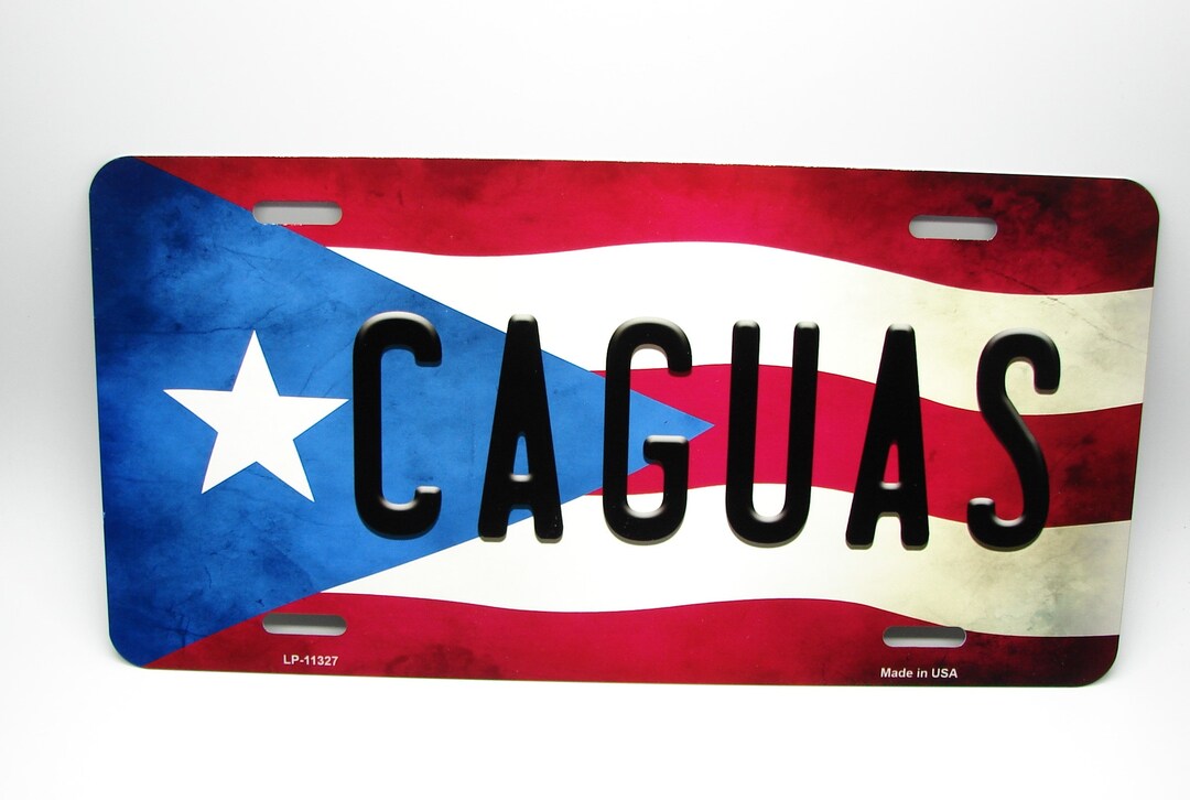 CAGUAS PUERTO RICO Flag Metal Car Novelty License Plate Auto Tag ...