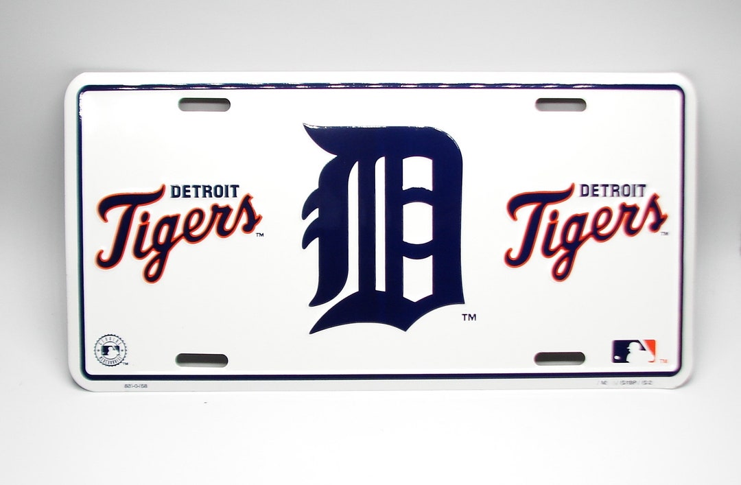 MLB Detroit Tigers 3D EMBOSSED Metal Car NOVELTY License Plate Auto Tag ...