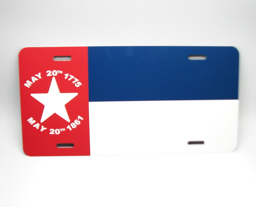 1861 NORTH CAROLINA REPUBLIC Flag Metal Car Novelty License Plate Auto ...