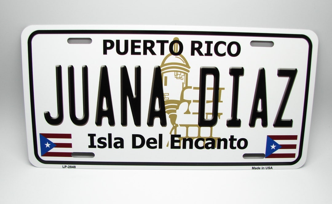 JUANA DIAZ Puerto Rico Isla Del Encanto Metal Car Novelty License Plate ...