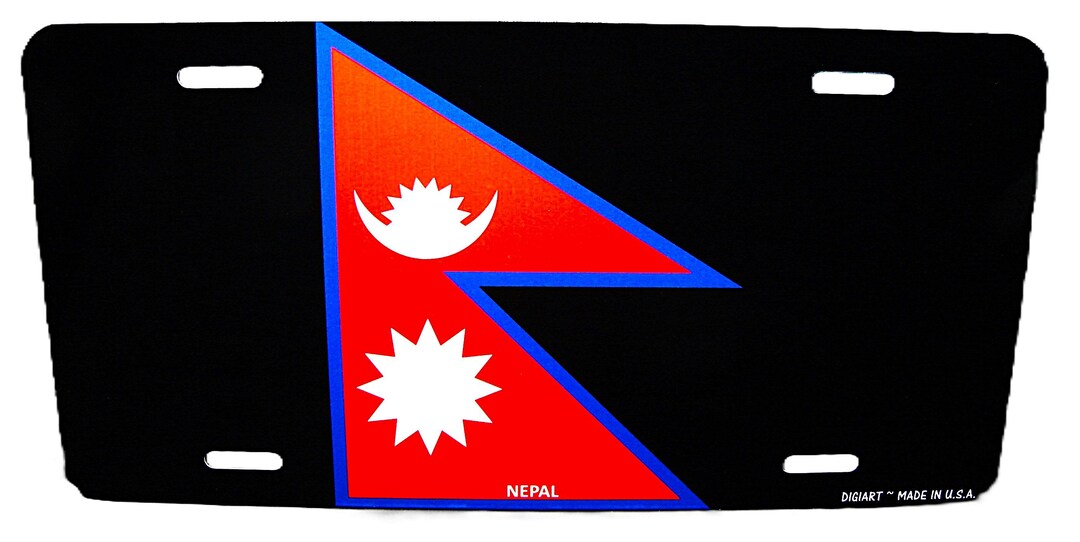 NEPAL NEPALESE FLAG Metal Car Novelty License Plate Auto Tag - Etsy
