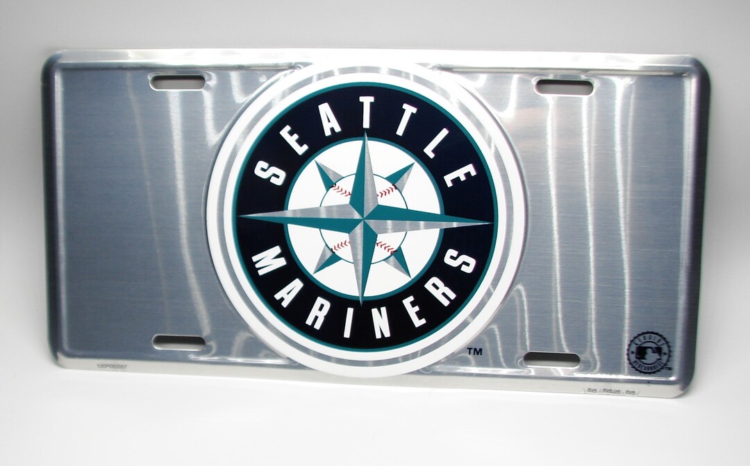 MLB Seattle Mariners 3D EMBOSSED Metal Car Novelty License Plate Auto ...