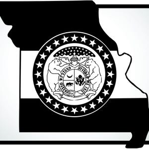 MISSOURI STATE Seal Tactical FLAG Map Metal Car Novelty License Plate ...