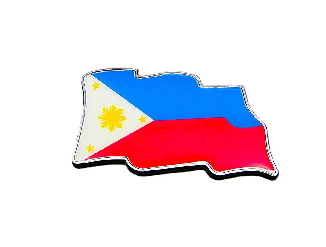 Philippines Flag 3D Car Emblem Sticker Decal FILIPINO Flag - Etsy