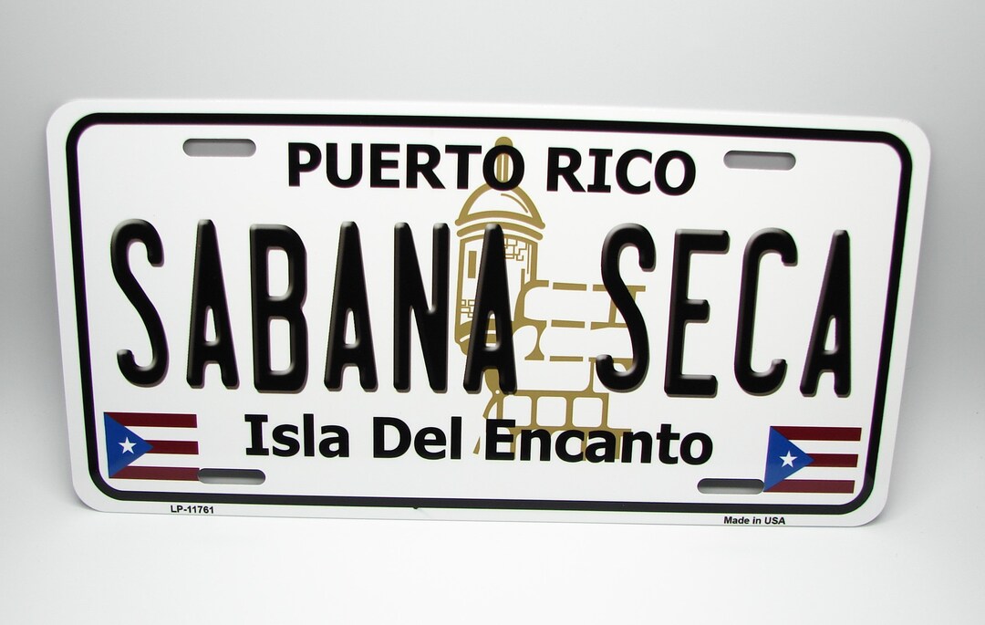 SABANA SECA Puerto Rico Isla Del Encanto Metal Car Novelty License ...