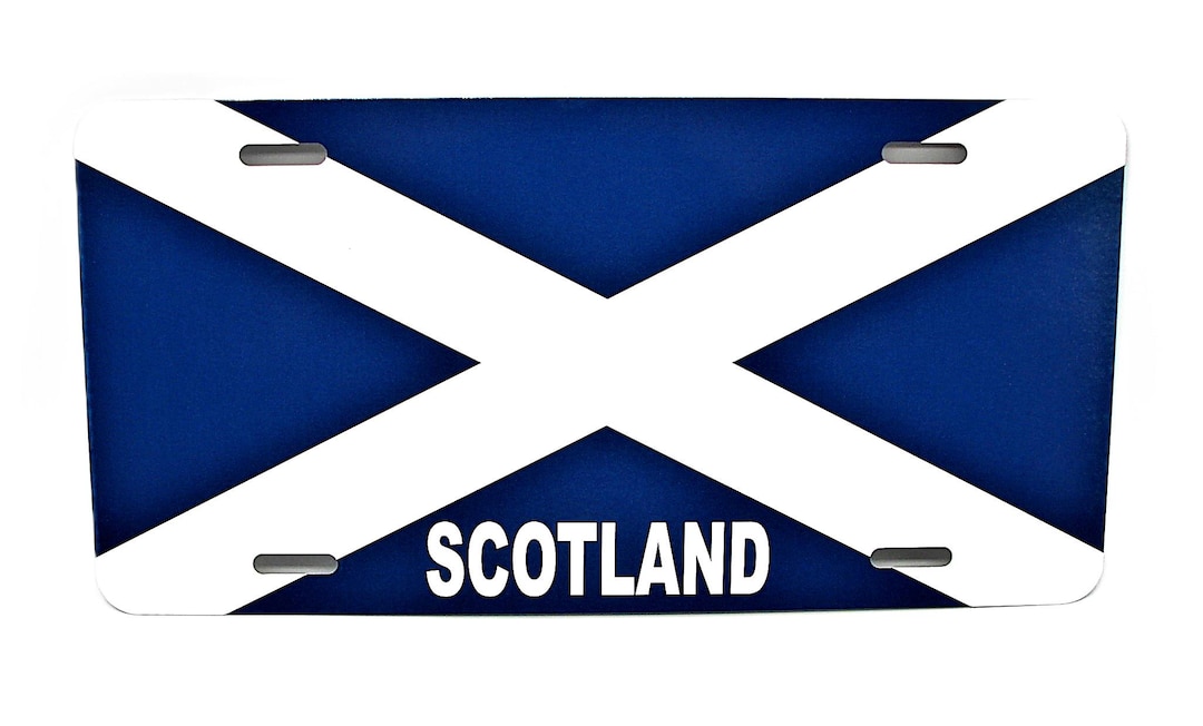 SCOTLAND, SCOTTISH Flag Metal Car Novelty License Plate. St Andrew's ...