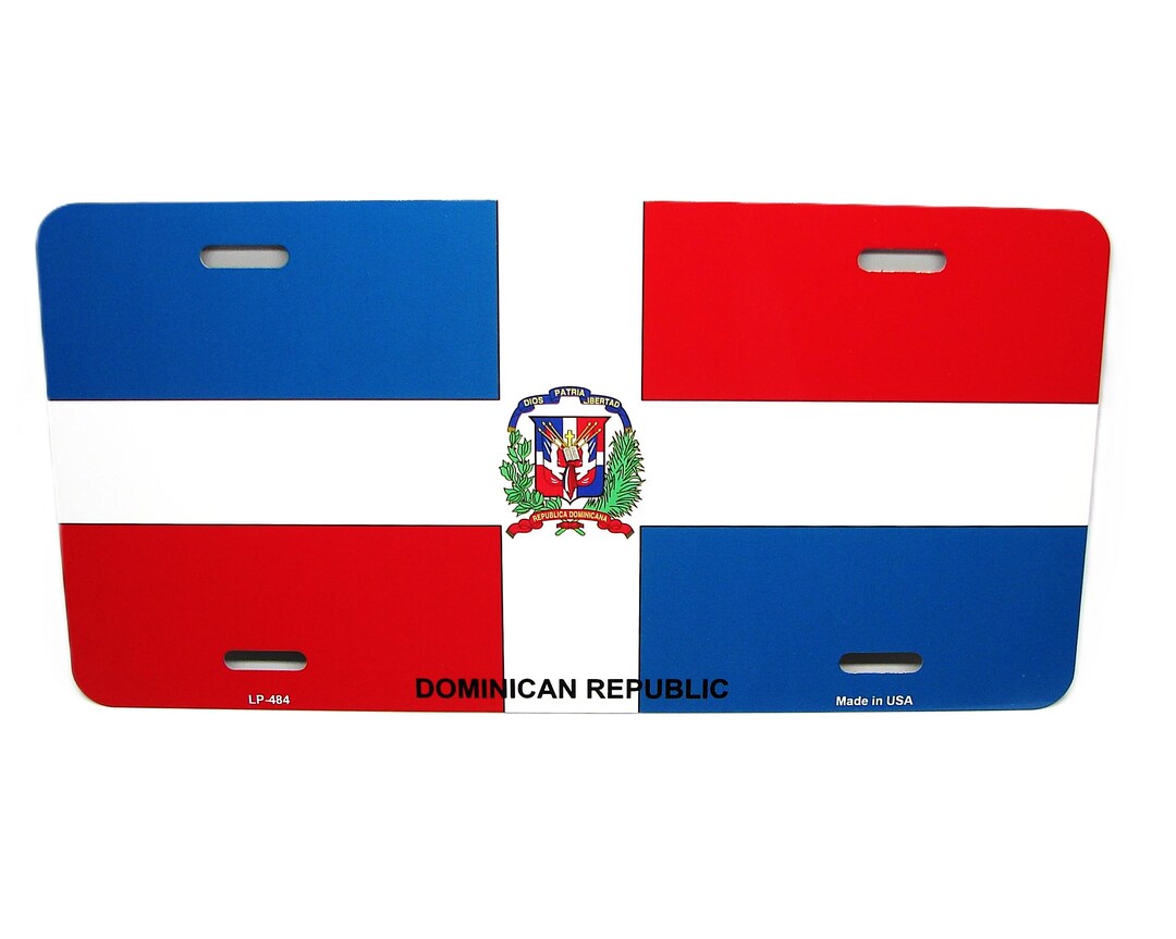 DOMINICAN REPUBLIC FLAG Metal Car Novelty License Plate Auto Tag. - Etsy